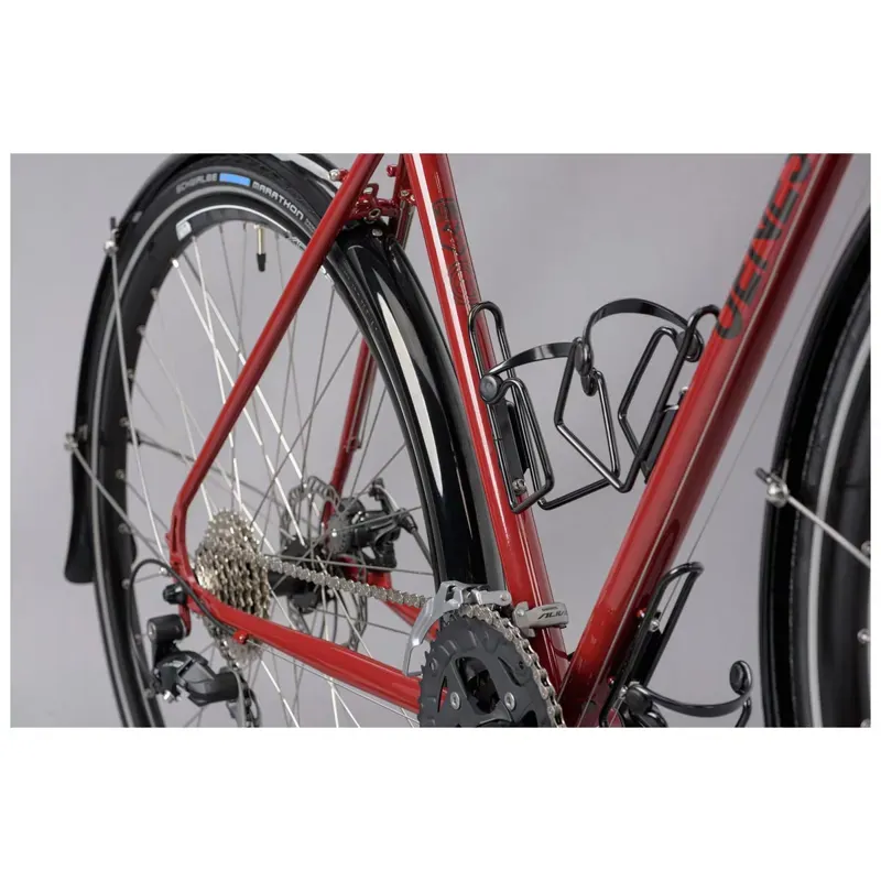 2021 Genesis Tour De Fer 10 Steel Flat Bar Touring Bike in Red